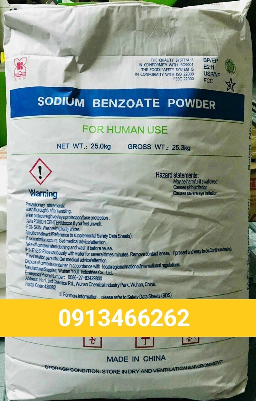 Sodium Benzoate – Natri Benzoate - Chất bảo quản E211 - benzote bột